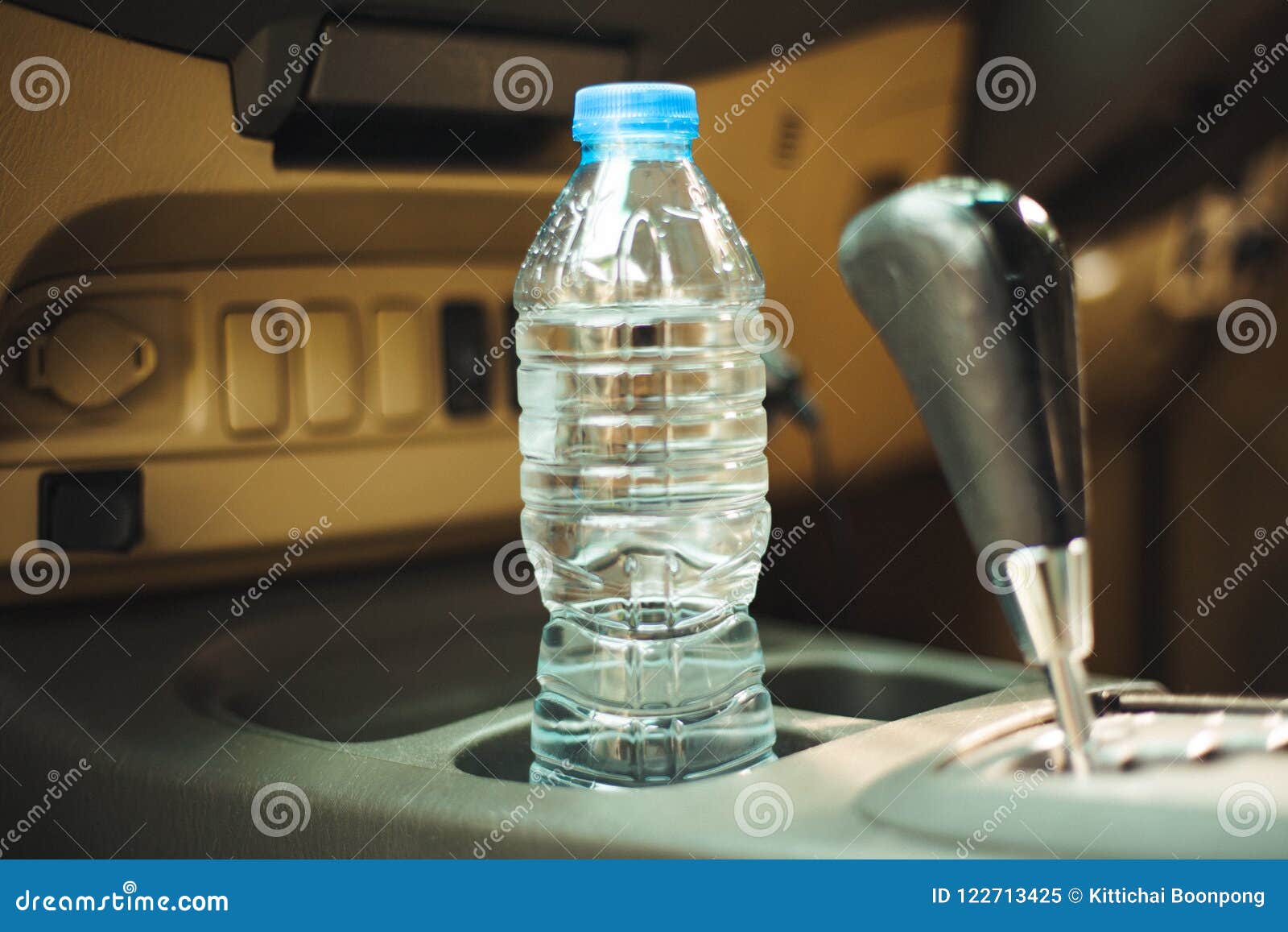 In the Car is a Bottle of Water, for the Driver Stock Image - Image of ...