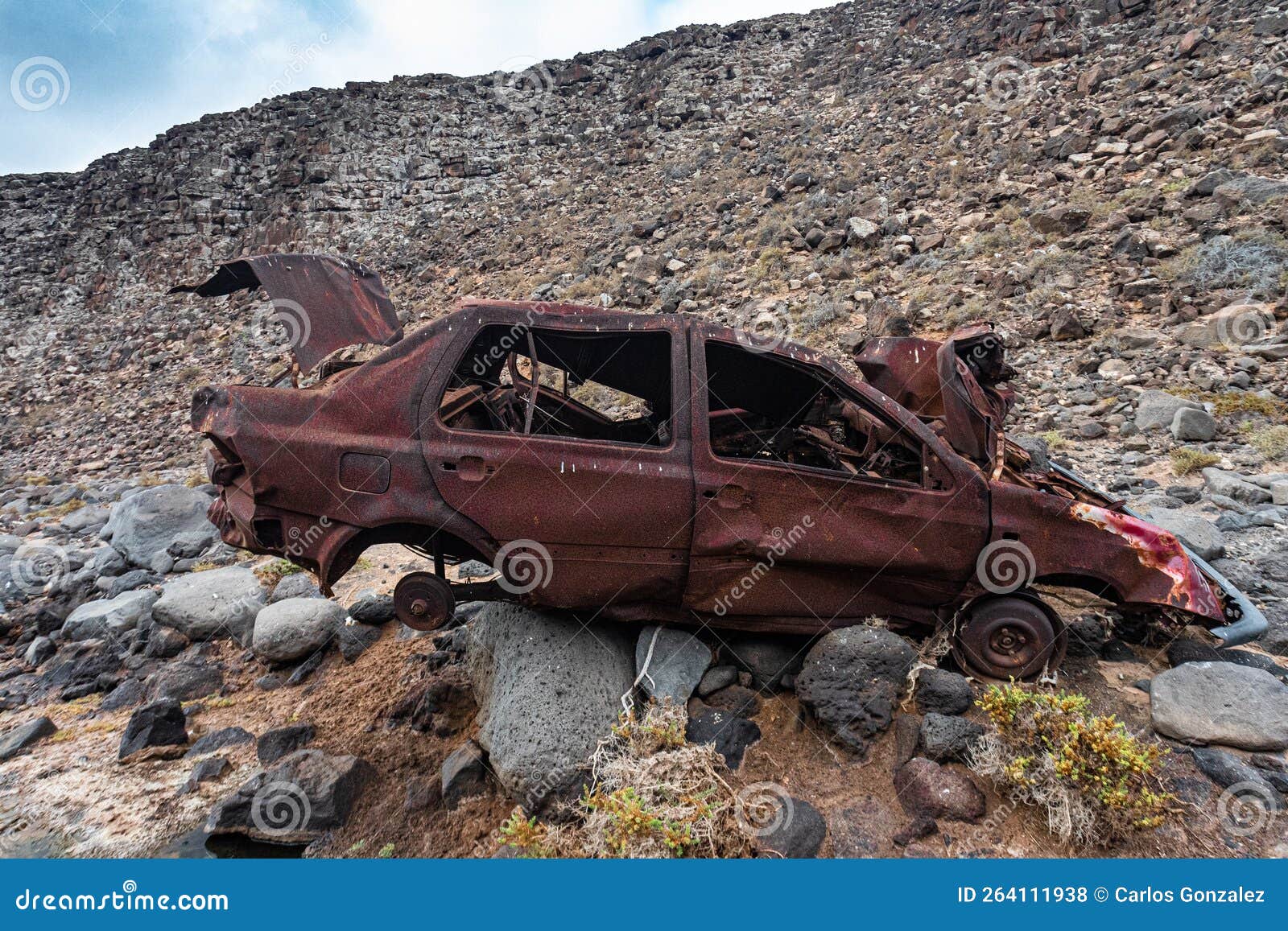 Car at the Bottom of a Ravine Stock Photo - Image of automobile, miners ...