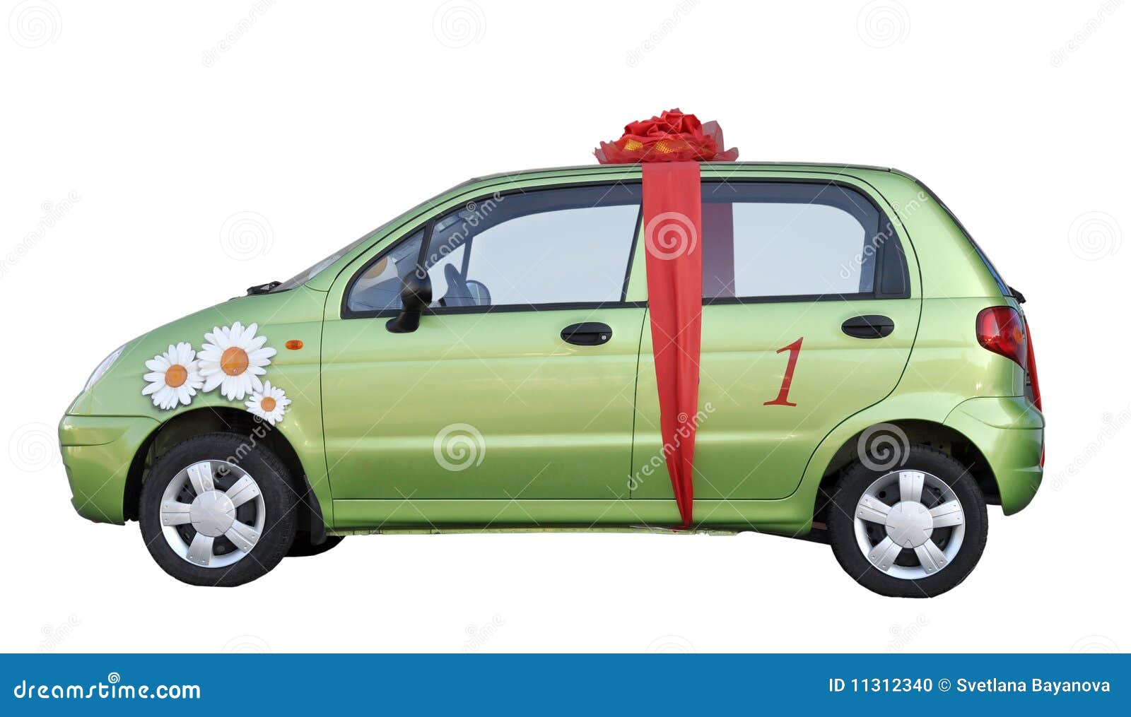 Car with bow stock photo. Image of luxury, background - 11312340