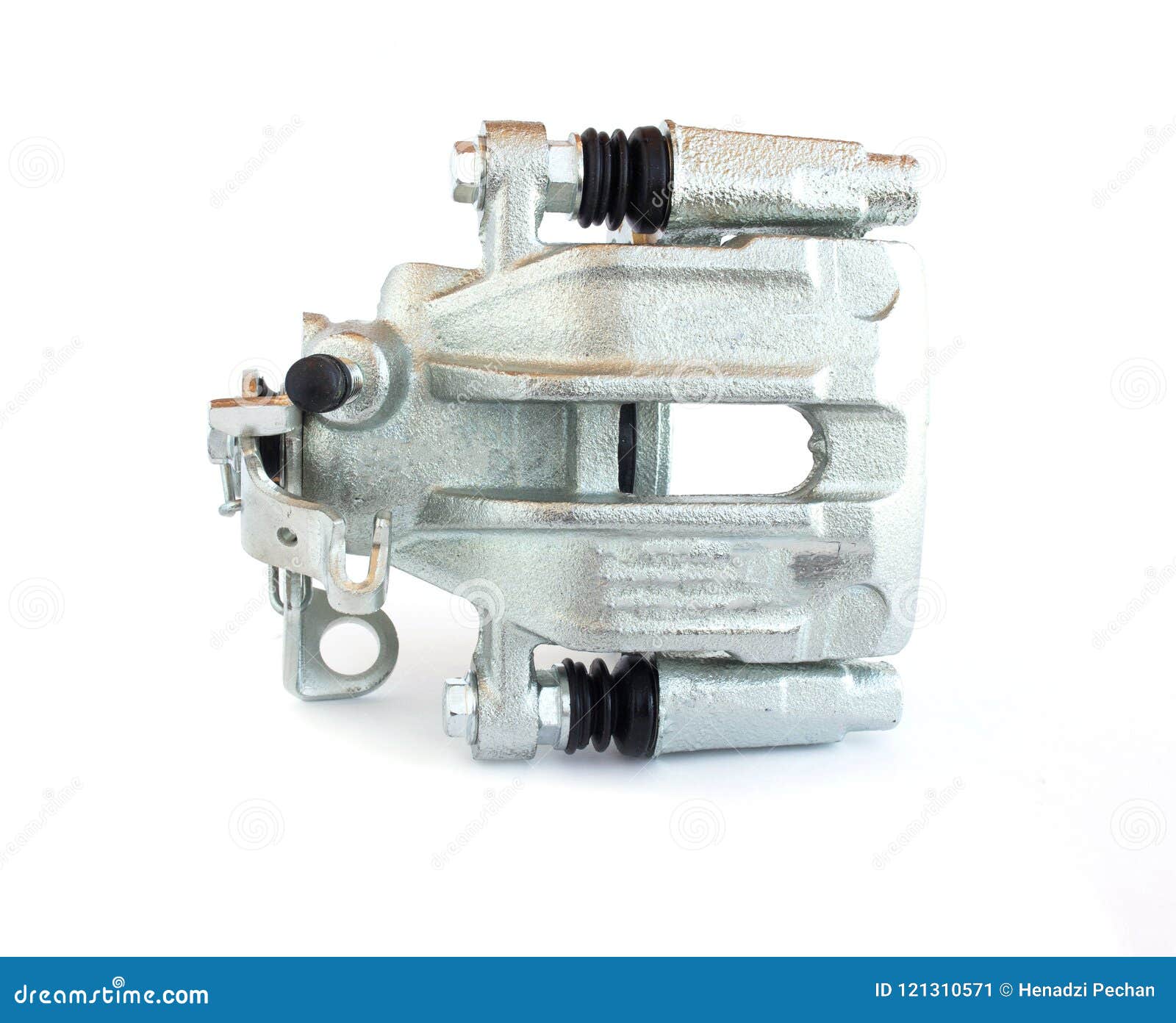 Car Brake Caliper on White Background, Isolate Stock Image - Image of ...