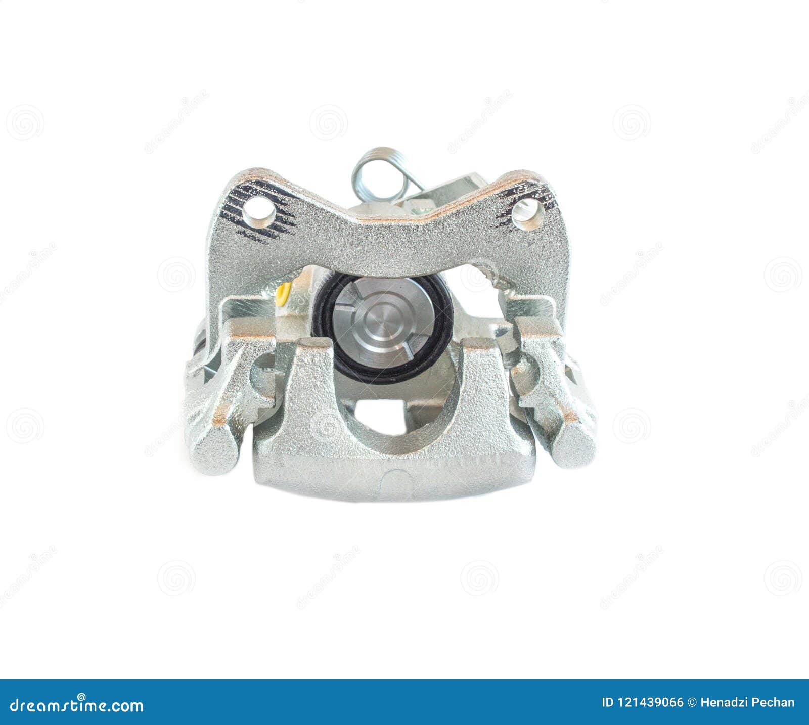 Car Brake Caliper on White Background, Isolate Stock Photo - Image of ...