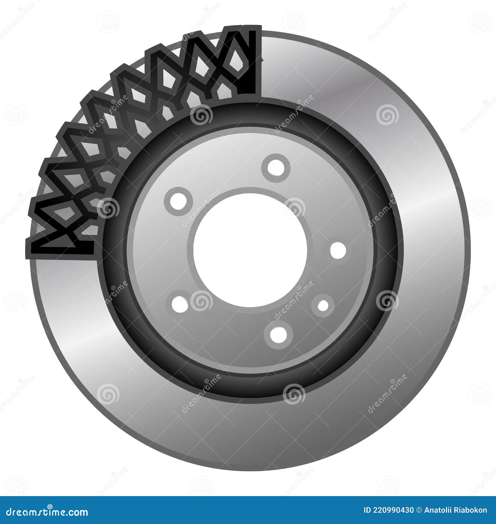 Car Brake Disc Component Icon, Cartoon Style Stock Vector ...