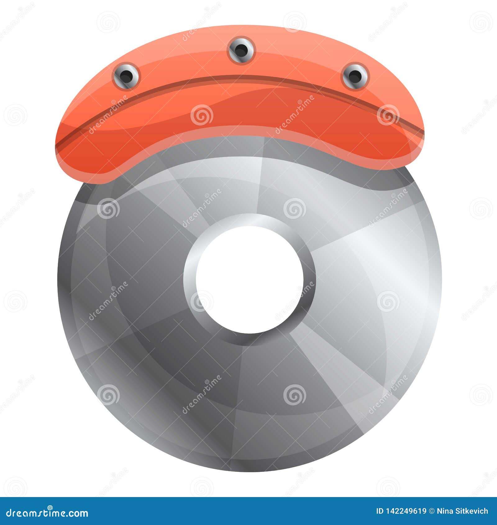 Car Brake Disc Icon, Cartoon Style Stock Vector - Illustration of ...