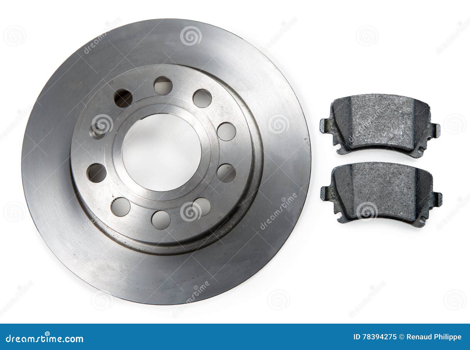 Car Brake Disc and Pads on White Background Stock Image - Image of pads ...
