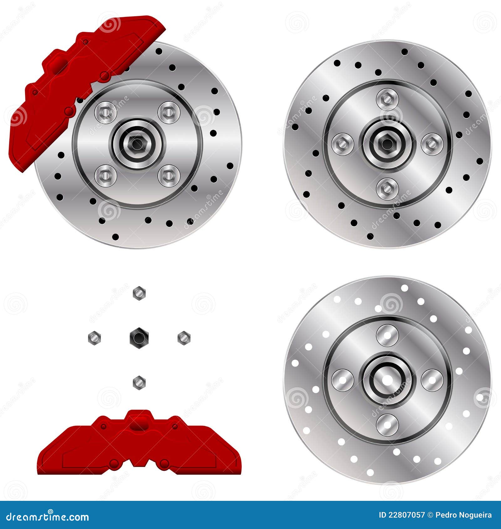 Set Car Brake Disk With Caliper, Shock Absorber, Service, Chassis Car ...