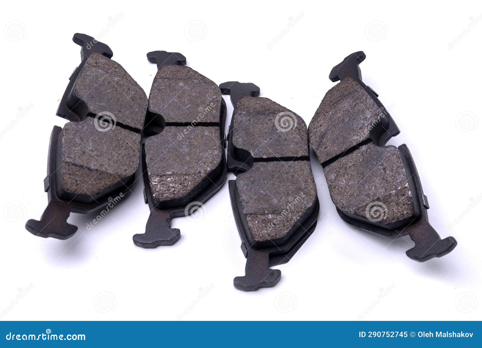 Car Brake Pads Isolated on White Stock Image - Image of isolated ...