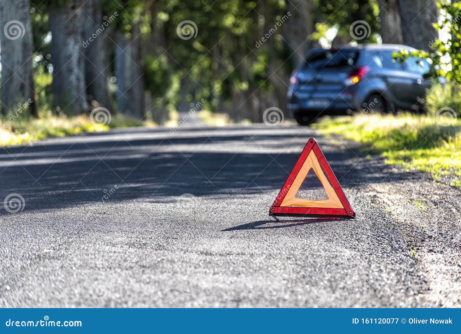 Car Breakdown on a Country Road Stock Image - Image of automobile ...