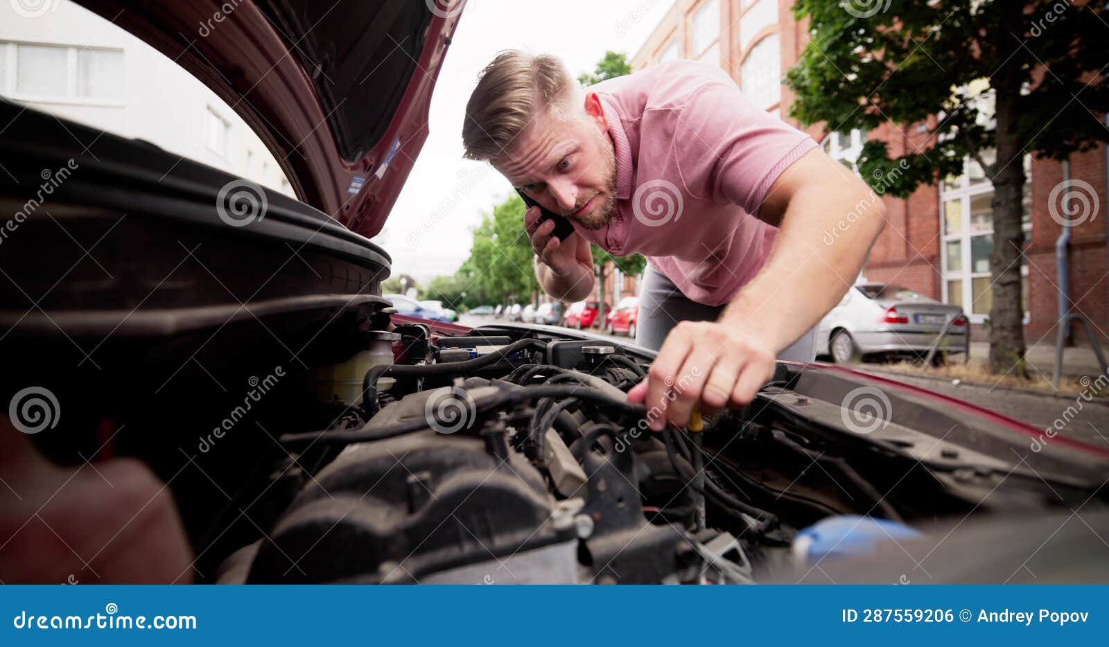 Car Breakdown stock photo. Image of recovery, person - 287559206