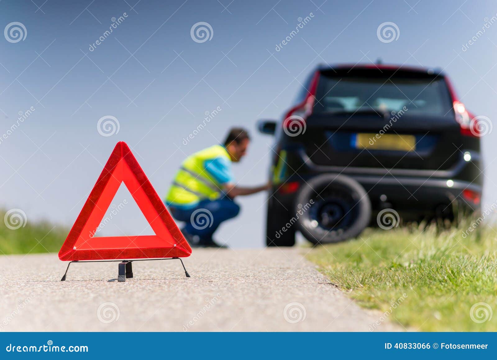 Car with a breakdown stock photo. Image of accident, copy - 40833066
