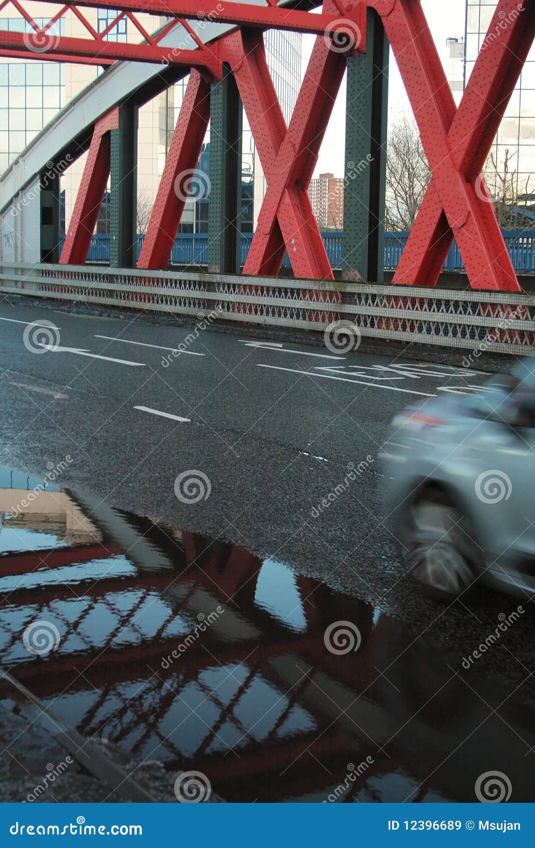 Car on the bridge stock image. Image of transport, constuction - 12396689
