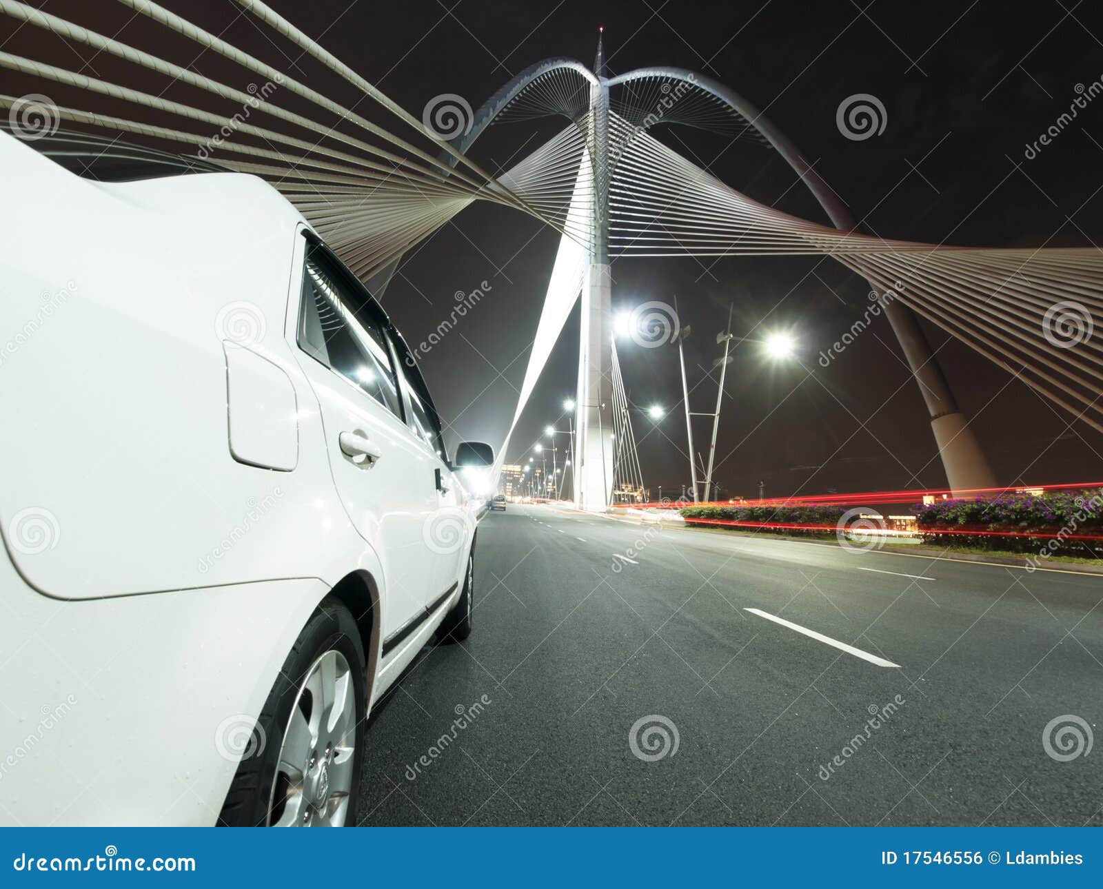Car on bridge stock photo. Image of architecture, cityscape - 17546556