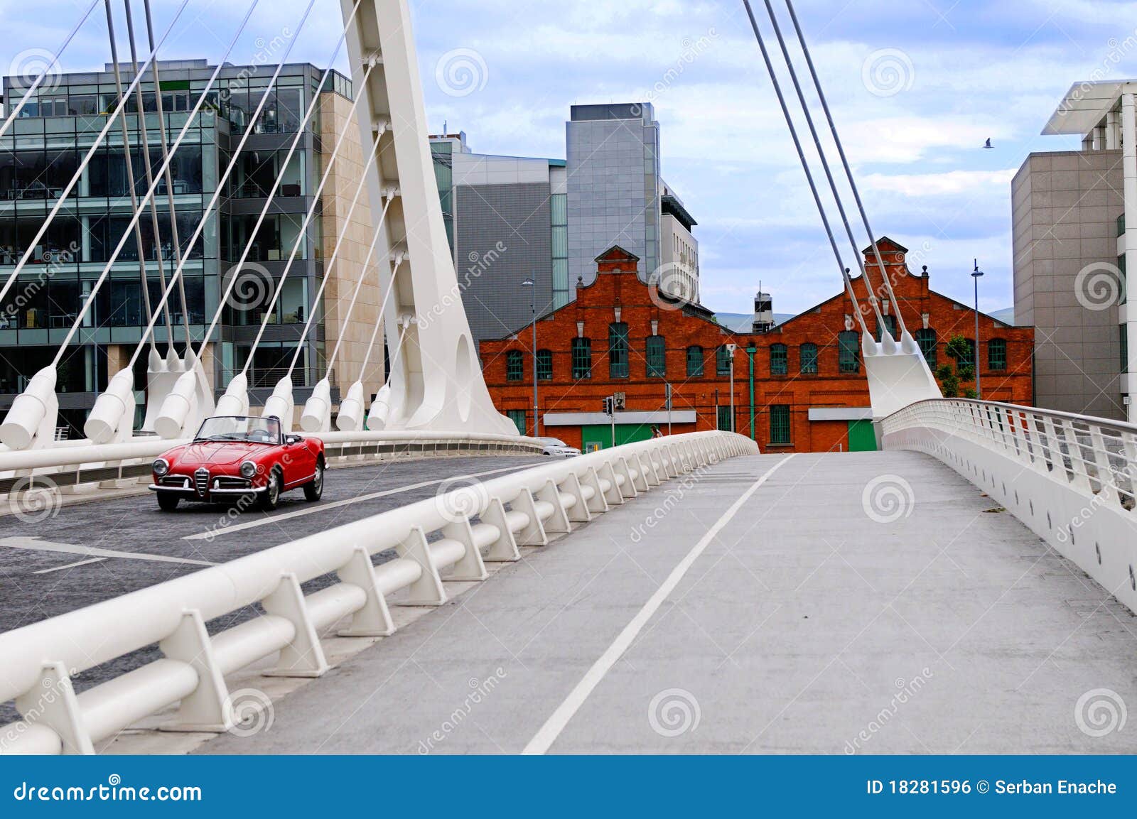 Car on bridge editorial photo. Image of quay, retro, street - 18281596