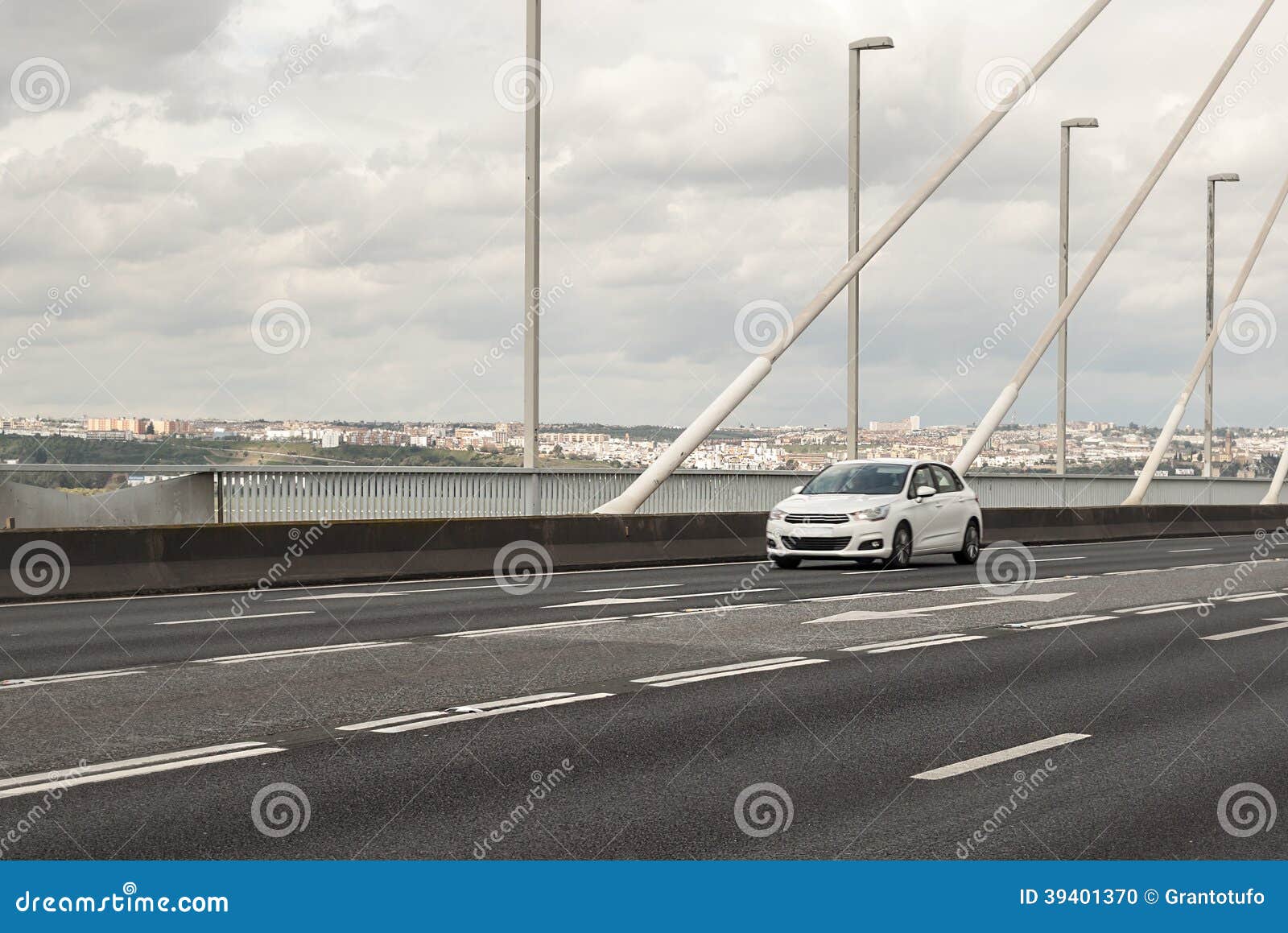 Car on a bridge stock photo. Image of seville, strong - 39401370