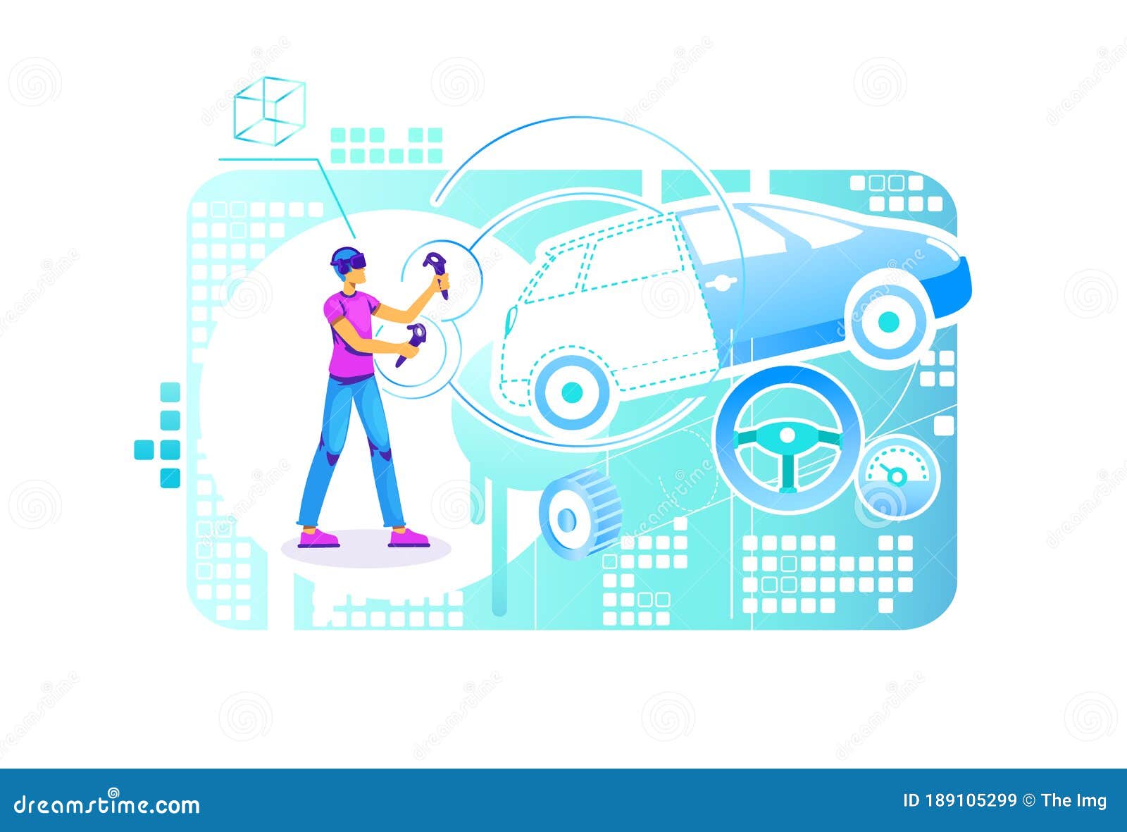 Automobile Engineer - Cartoon Character - Vector Illustration ...