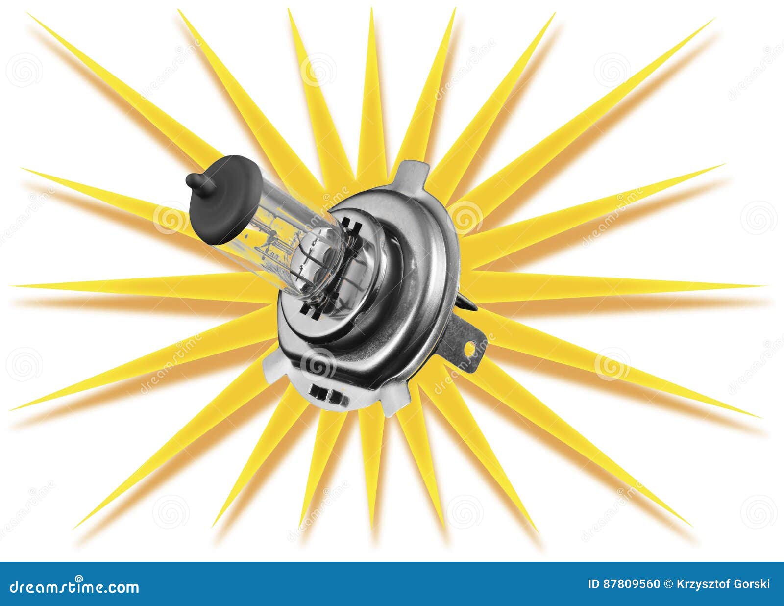 Car Bulb Isolated on White Background Stock Illustration - Illustration ...