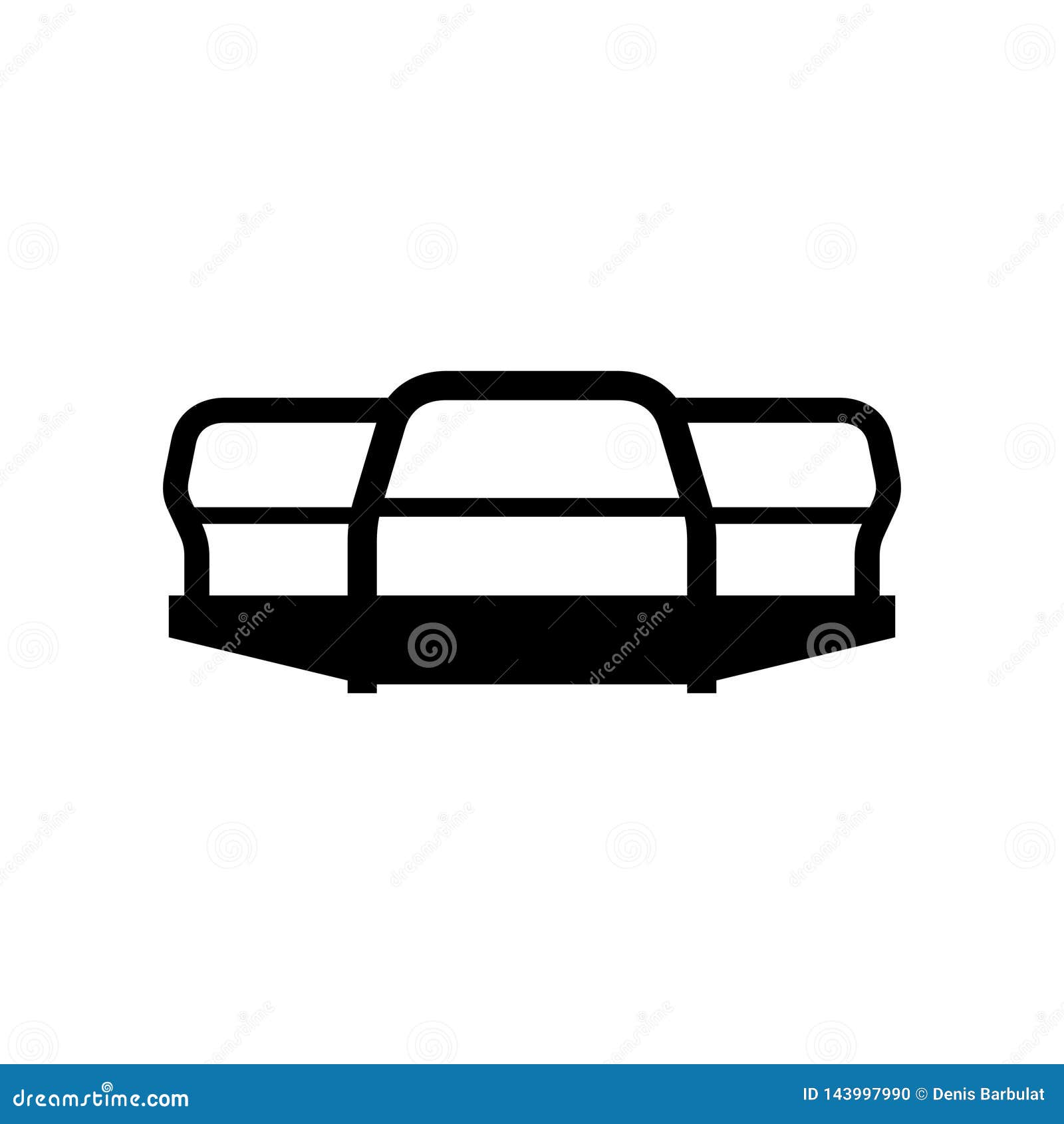 Car bumper icon stock vector. Illustration of isolated - 143997990