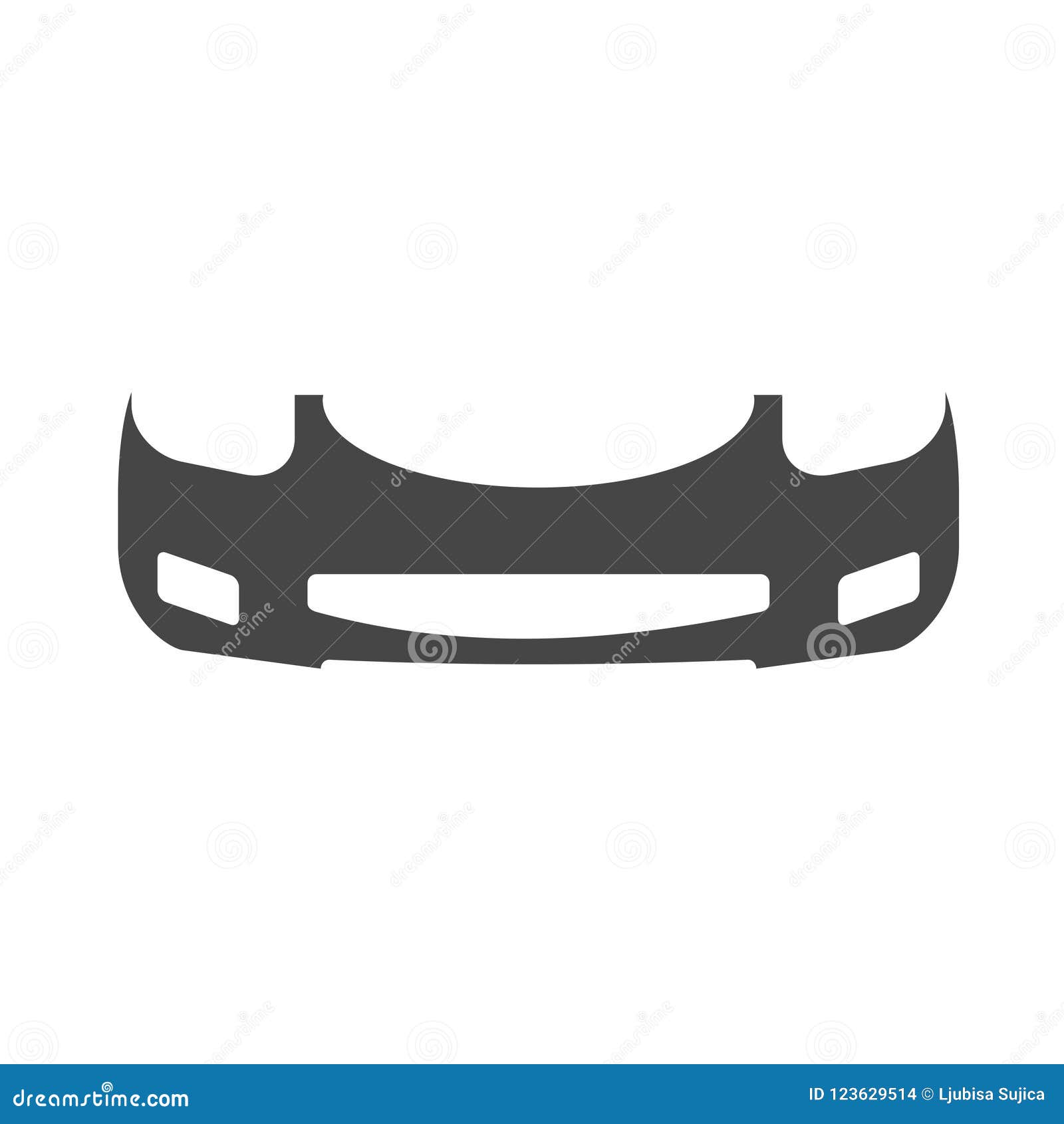 Car bumpers icon stock vector. Illustration of garage - 123629514