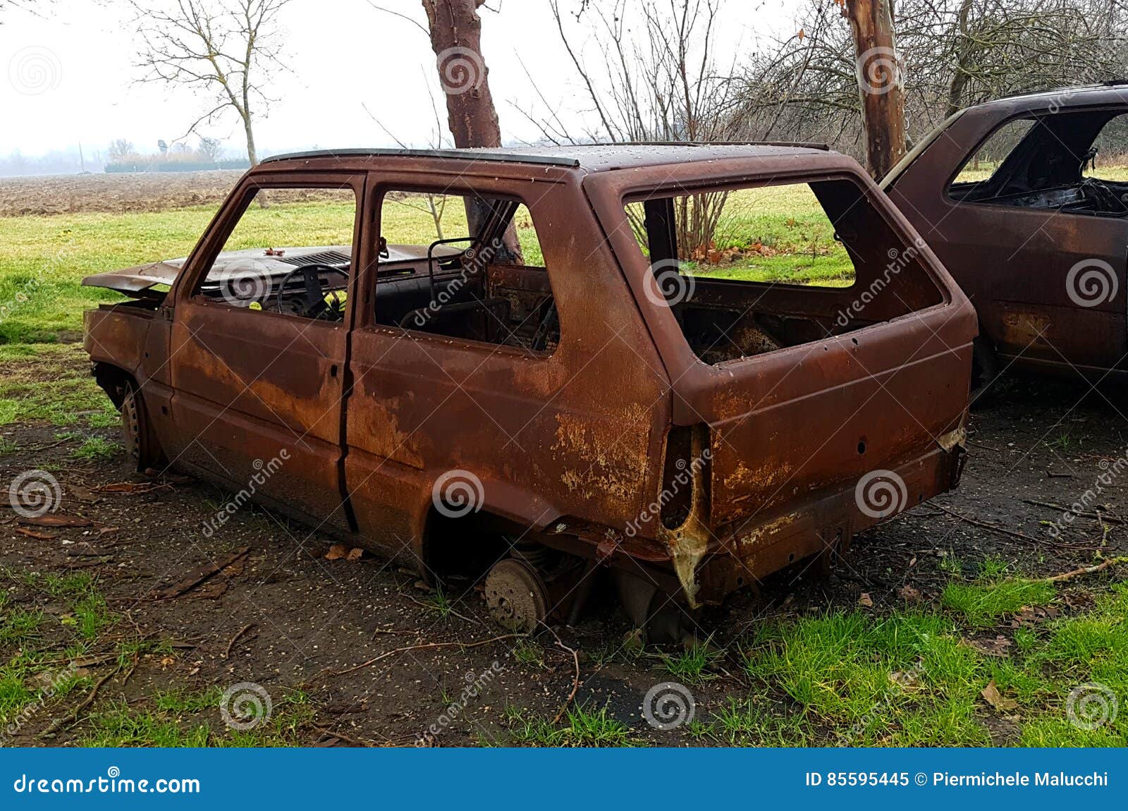Car Burned, Abandoned and Rusty Stock Image - Image of auto, alcoholic ...