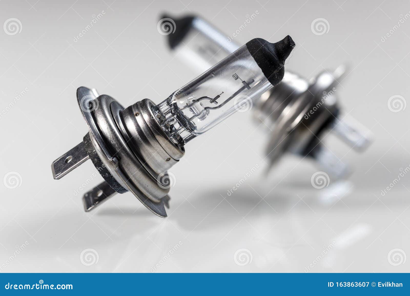 Car Burned Out Headlight Lamp H7 with Clipping Path on White Stock ...