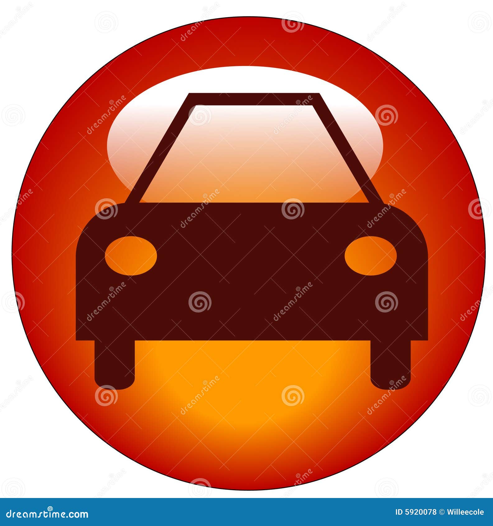 Car button or icon stock vector. Illustration of transportation - 5920078