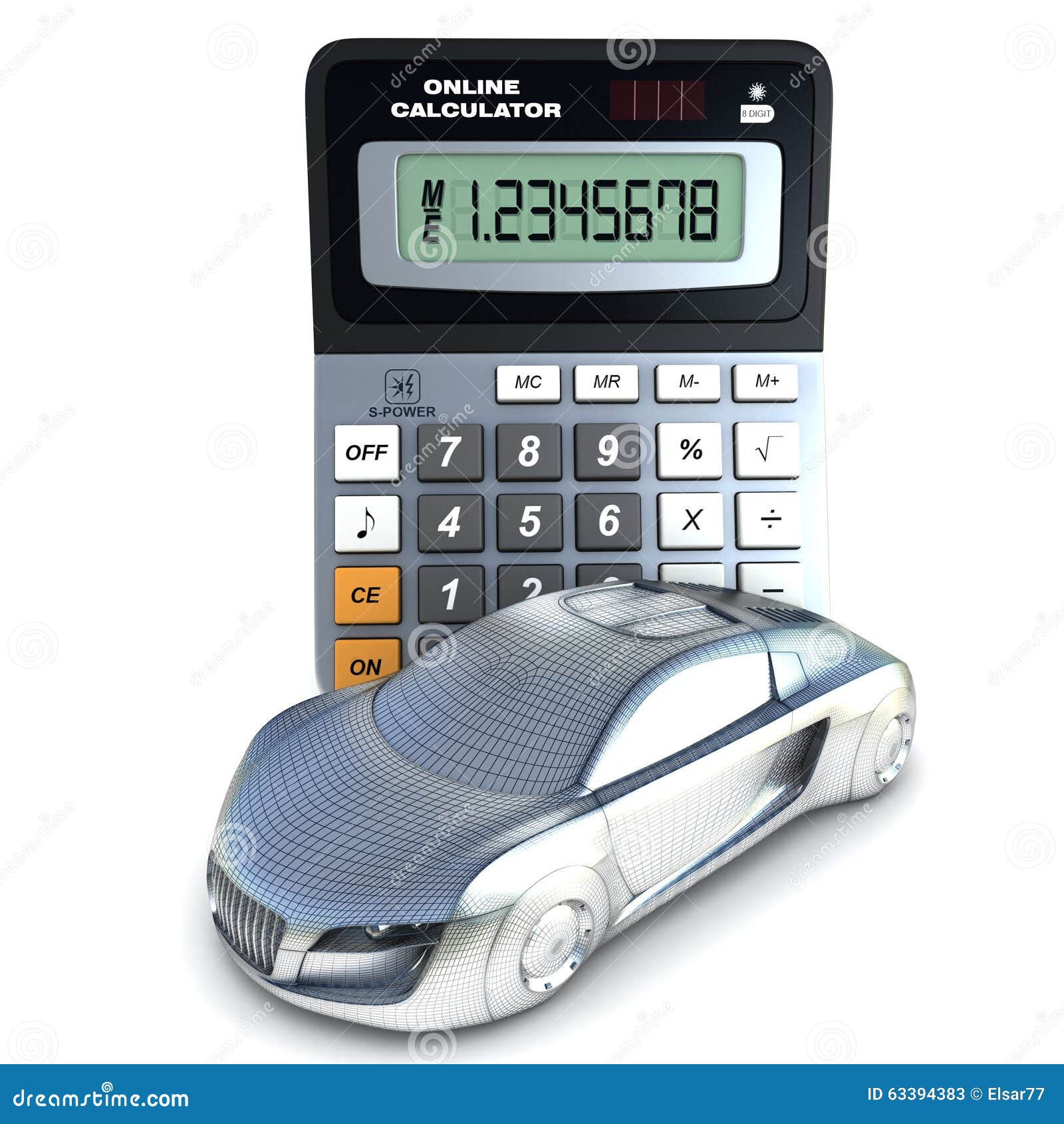Car and calculator stock illustration. Illustration of account - 63394383