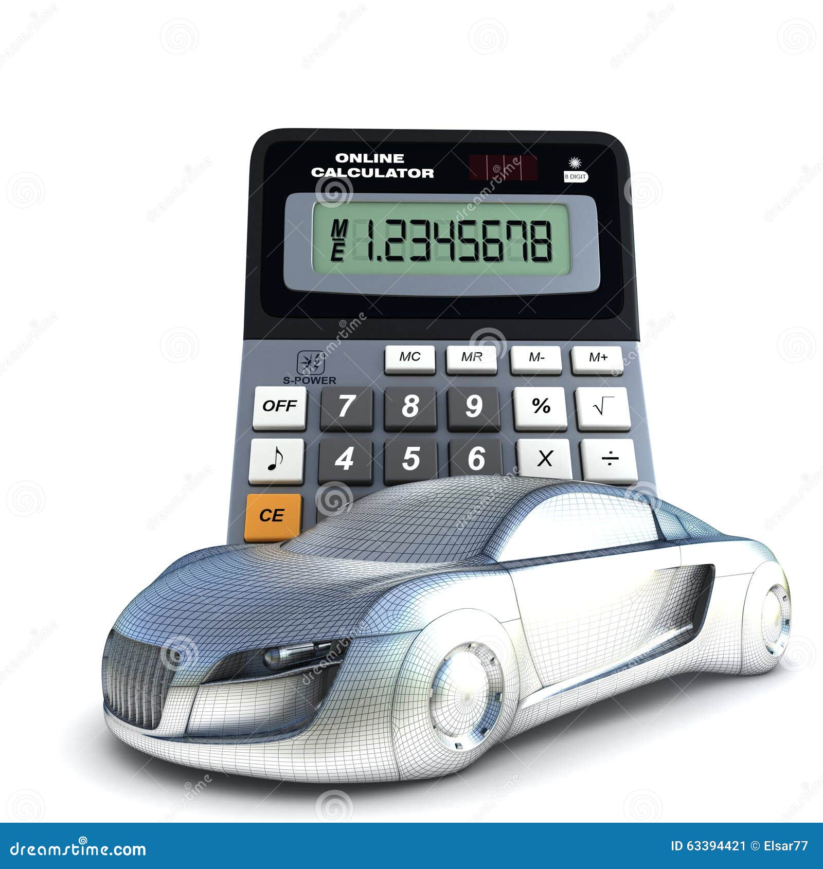 Car and calculator stock illustration. Illustration of count - 63394421