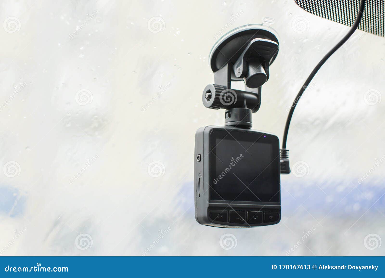 Car Cam on the Windshield in the Car Stock Image - Image of screen ...