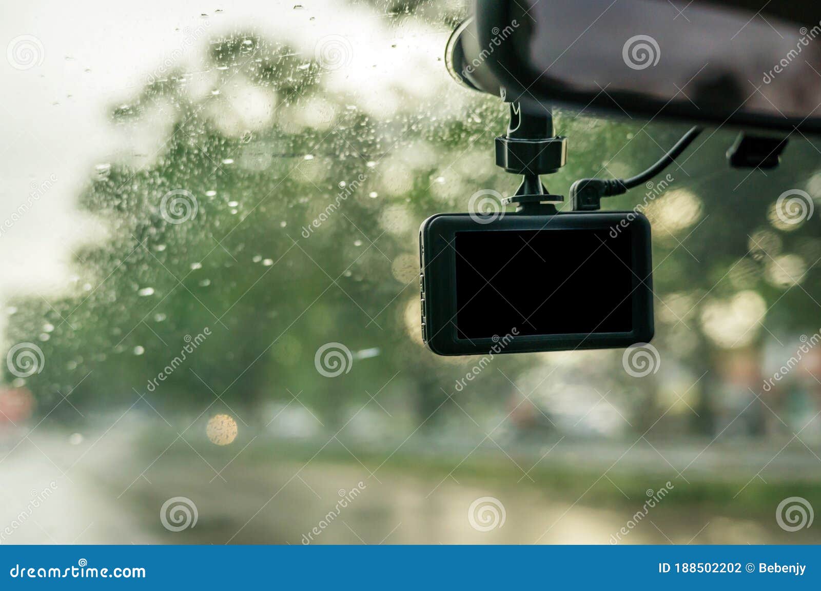Car Camera Installed on a Windshield Stock Photo - Image of window ...