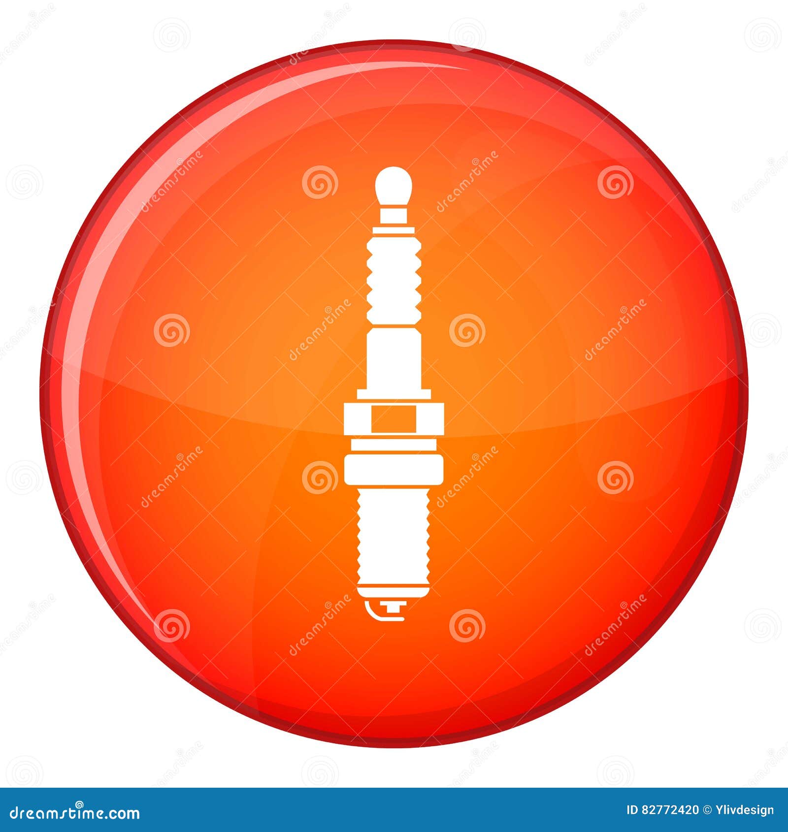 Car Candle Icon, Flat Style Stock Vector - Illustration of plus, ampere ...