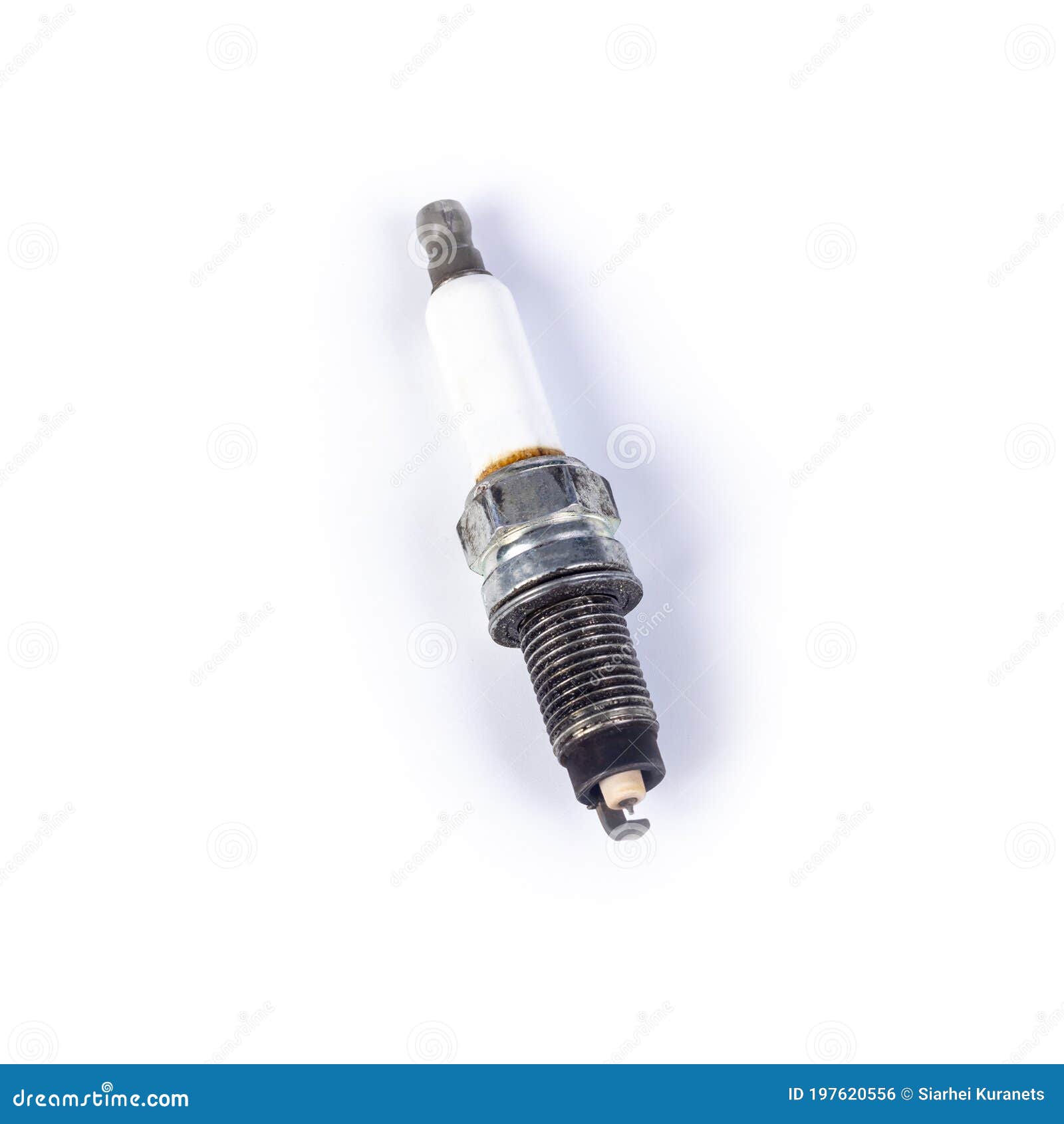 Car Candle. she Stood on the Car Engine. on White Background. Not New ...