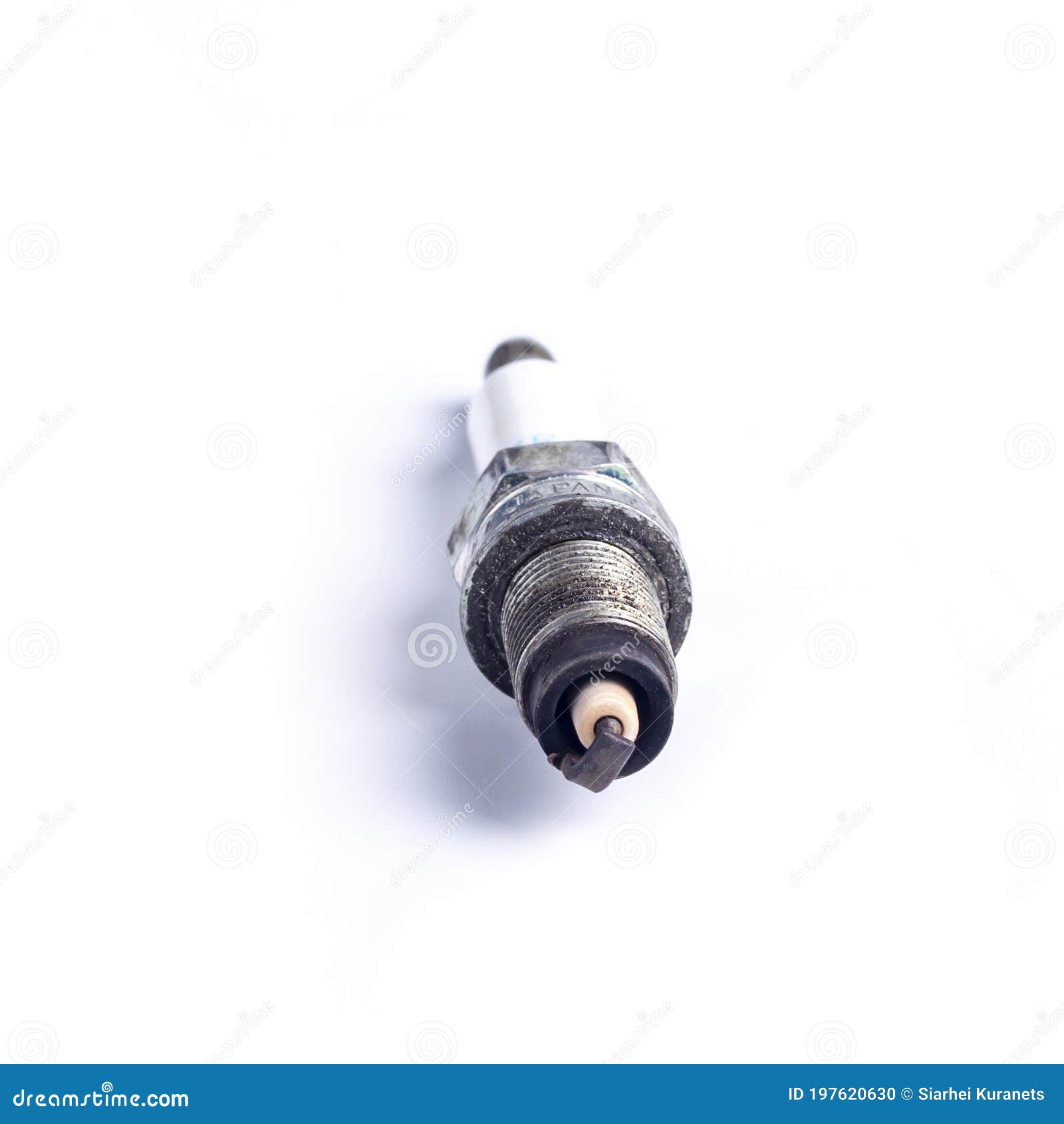 Car Candle. she Stood on the Car Engine. on White Background. Not New ...