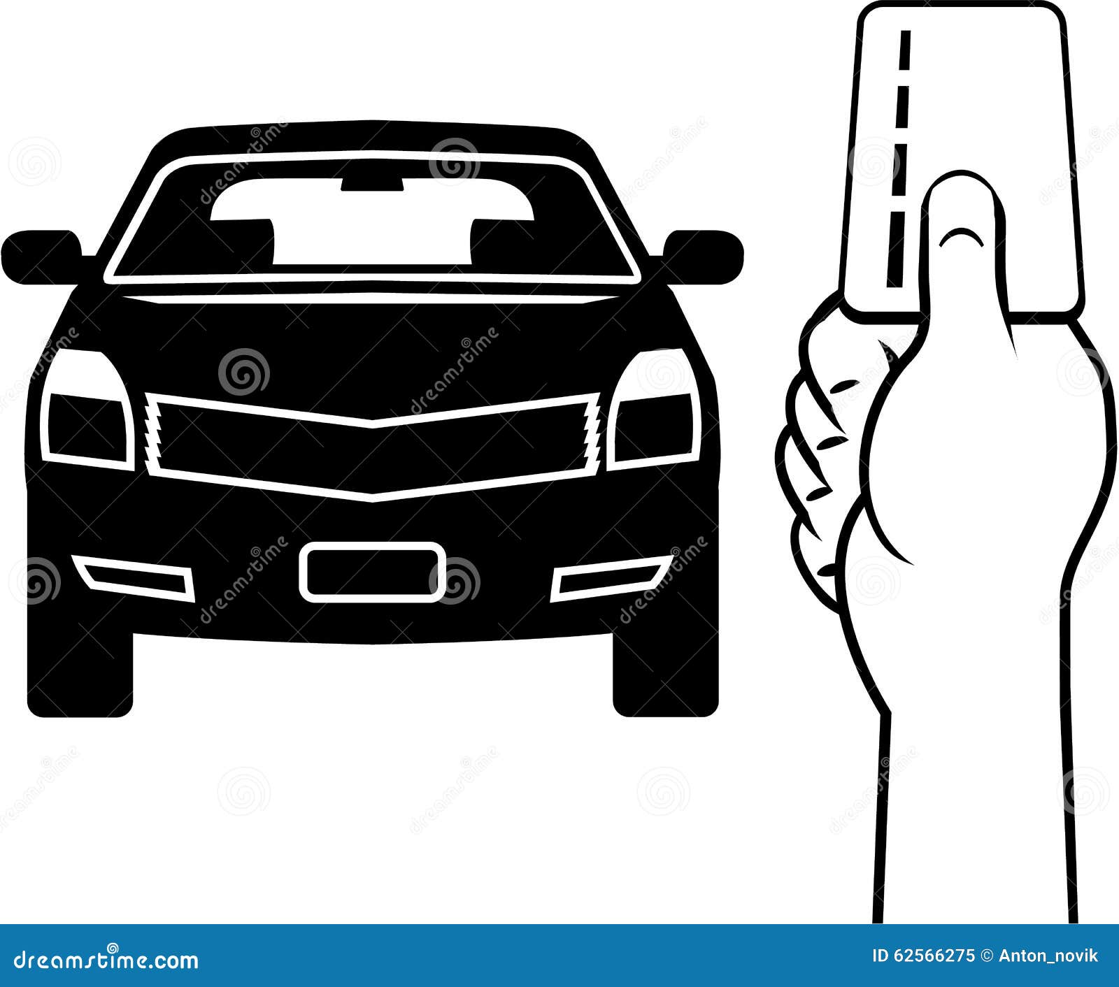 Car and Card in Hand Vector Stock Vector - Illustration of finance ...