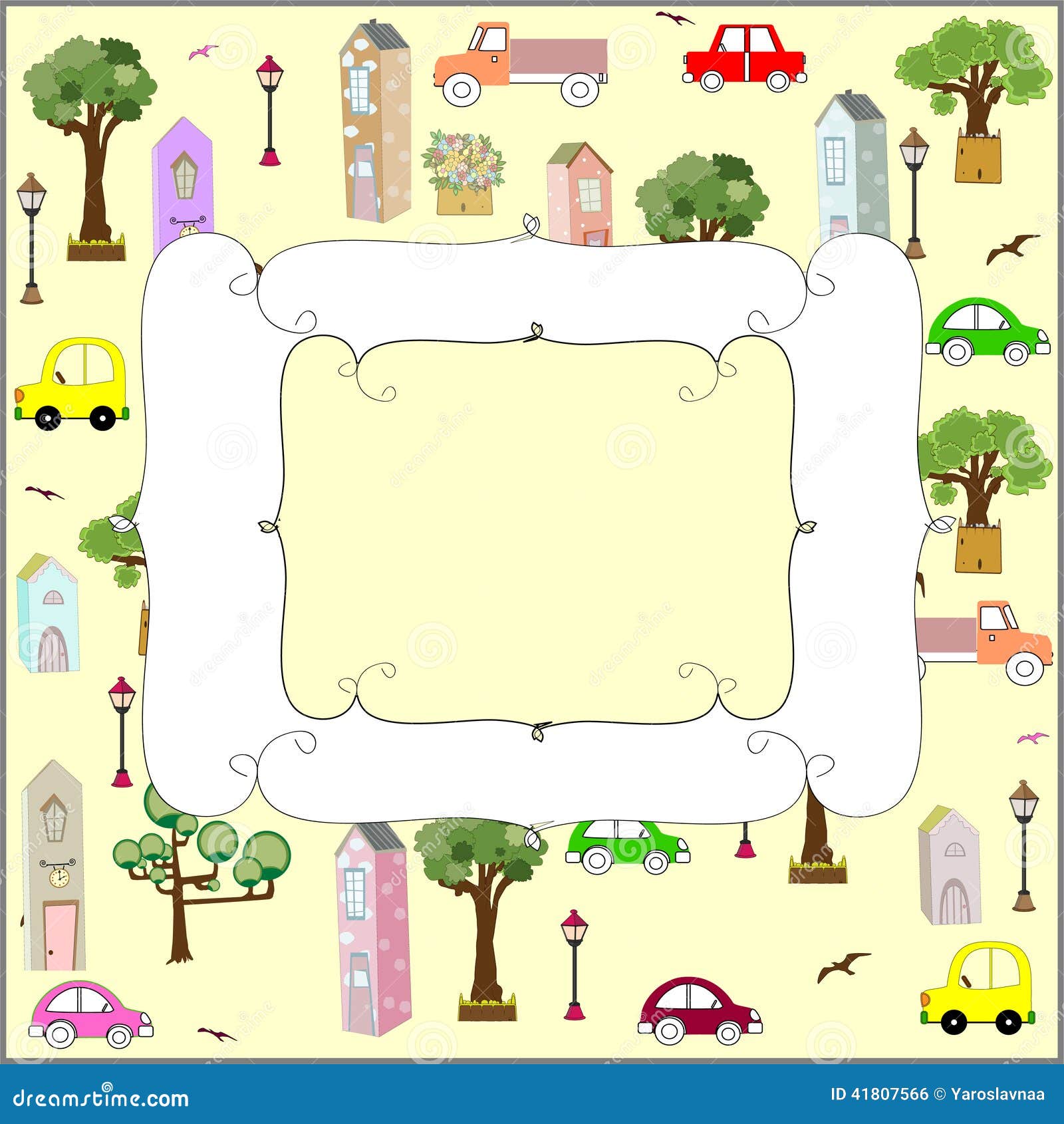 Car card stock vector. Illustration of holiday, cute - 41807566