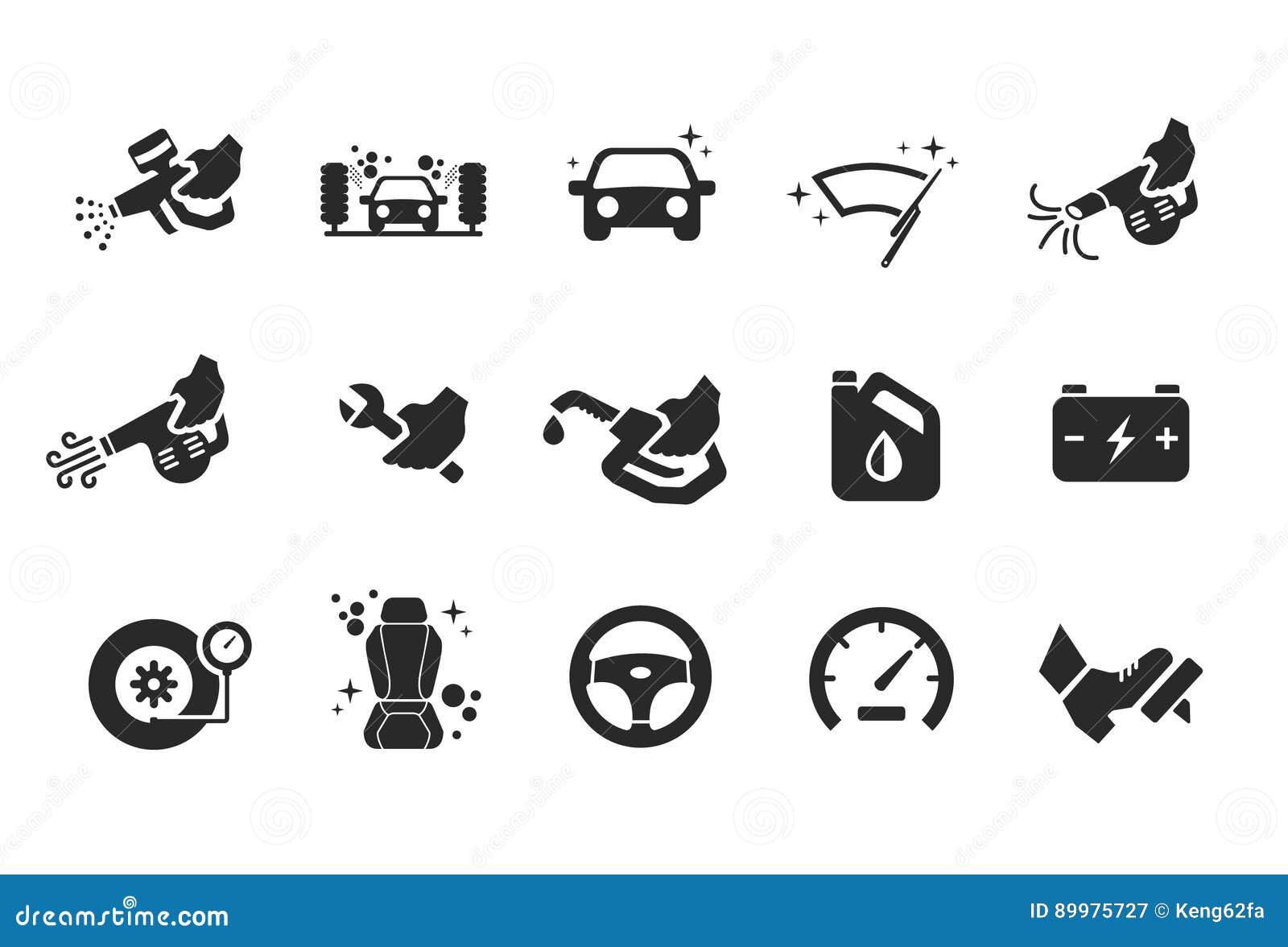 Car Care Icons - Illustration Stock Vector - Illustration of sign, auto ...