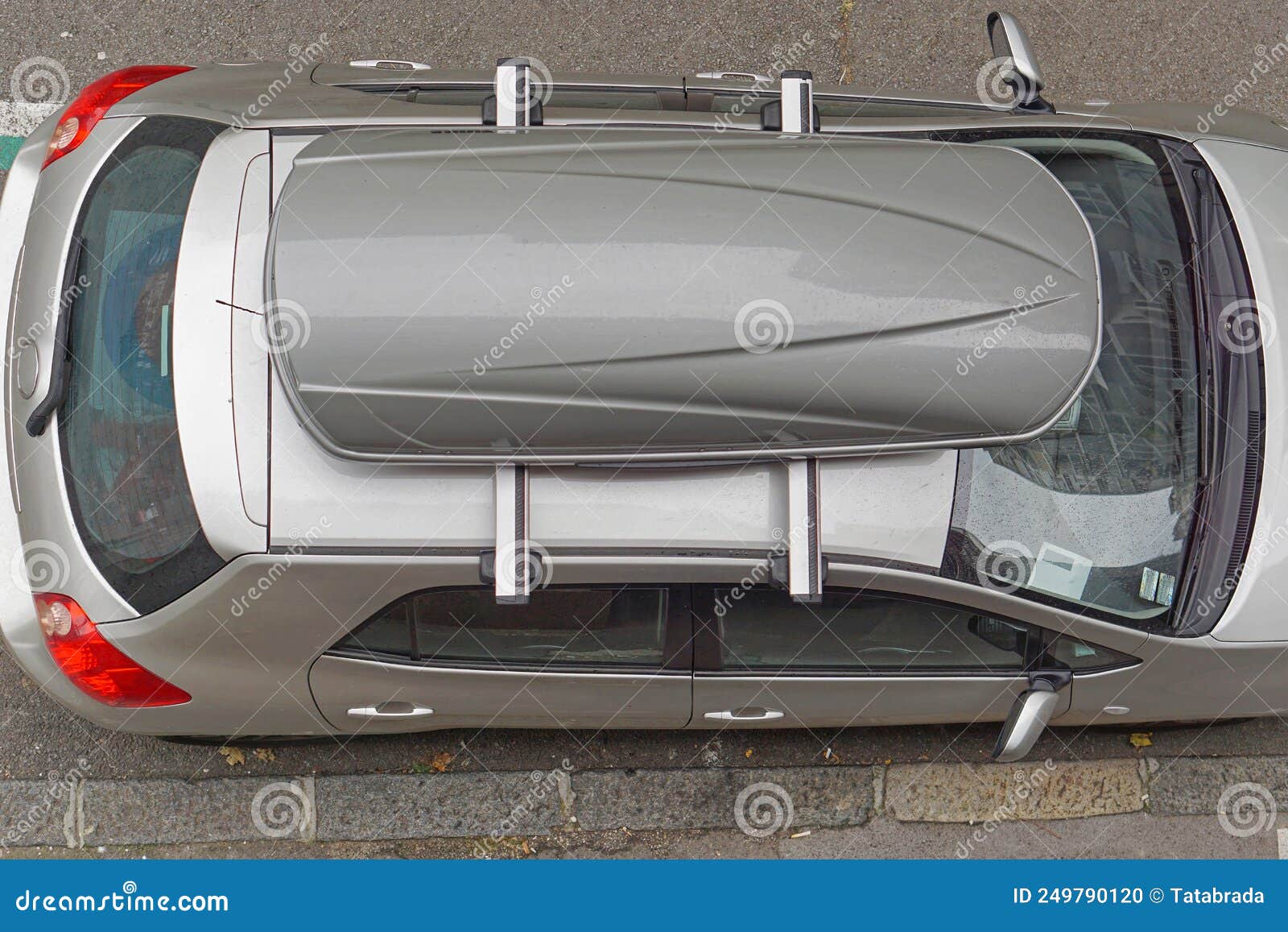 Car cargo top box stock photo. Image of roof, transportation - 249790120