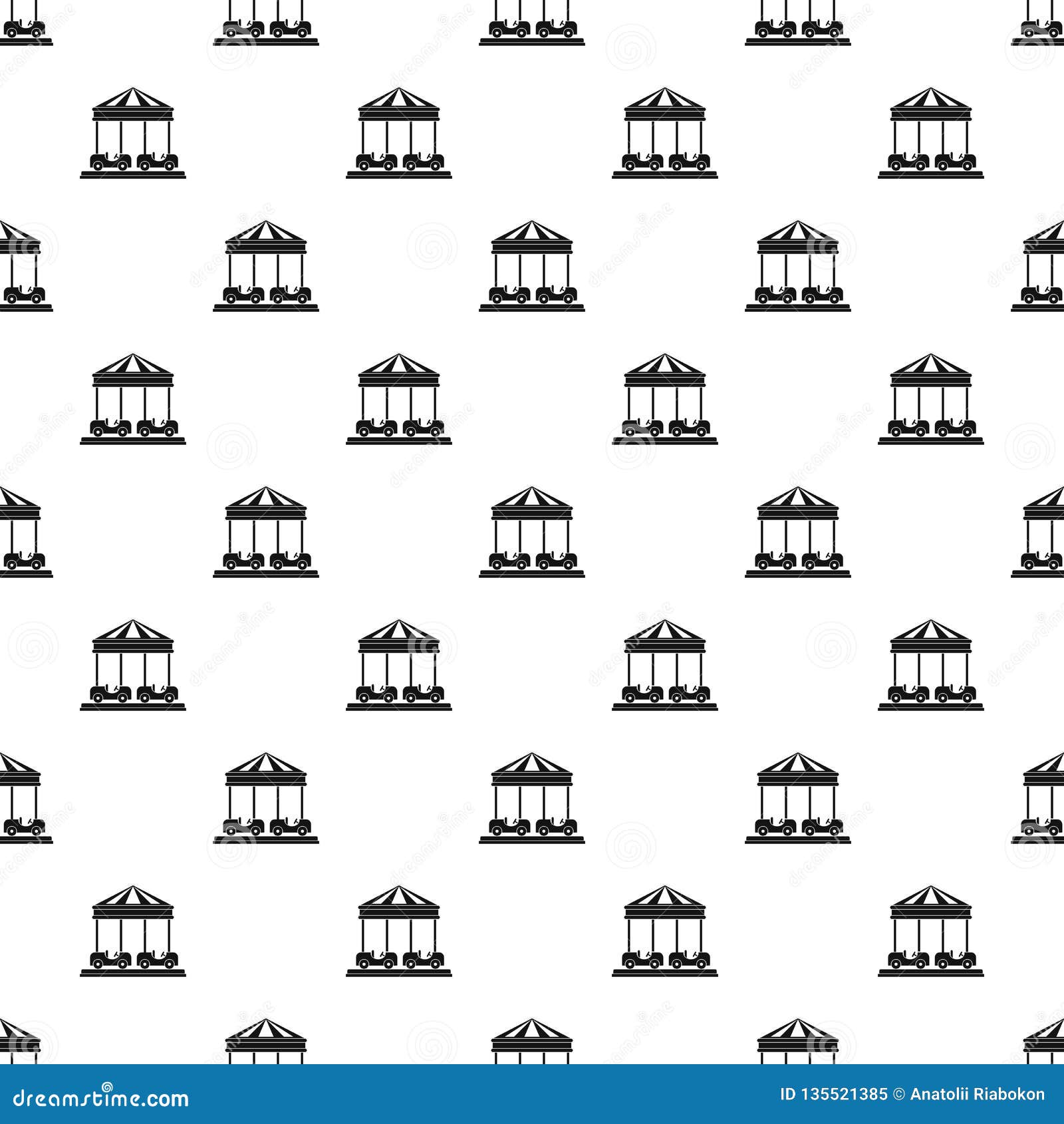Car Carousel Pattern Seamless Vector Stock Vector - Illustration of ...