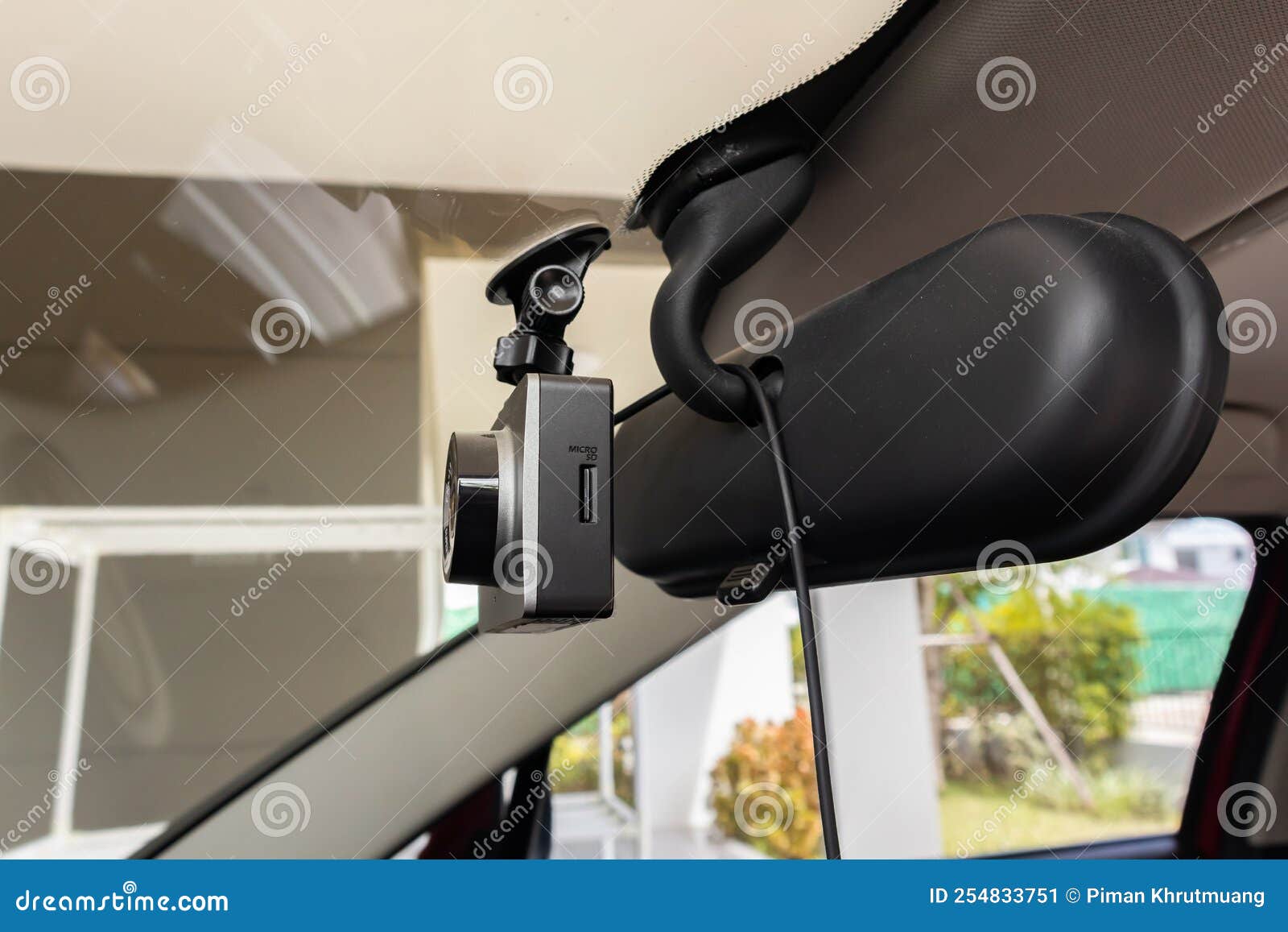 Car CCTV Camera Video Recorder for Driving Safety on the Road Stock ...