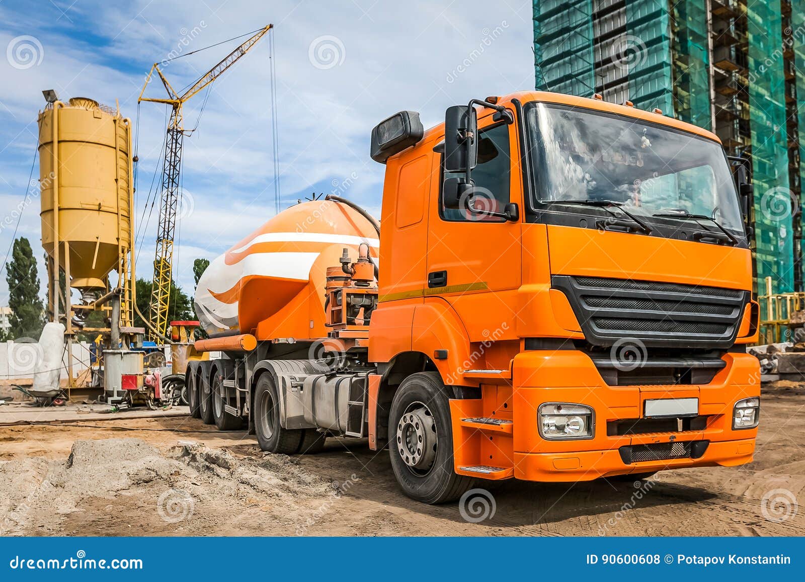 Car With Cement On The Construction Site Stock Photography ...
