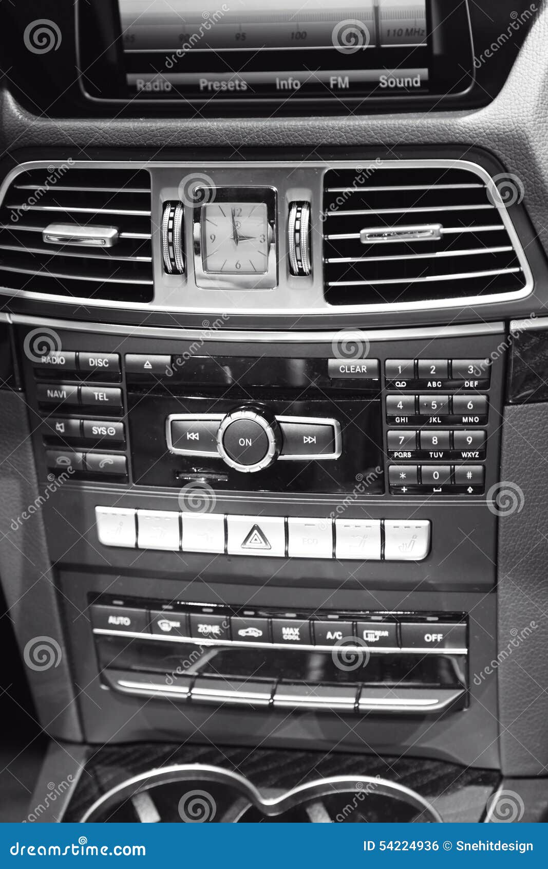 Car center stack stock photo. Image of sports, radio - 54224936