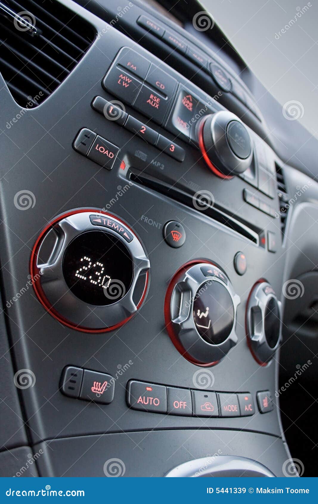 Car central panel editorial stock image. Image of radio - 5441339