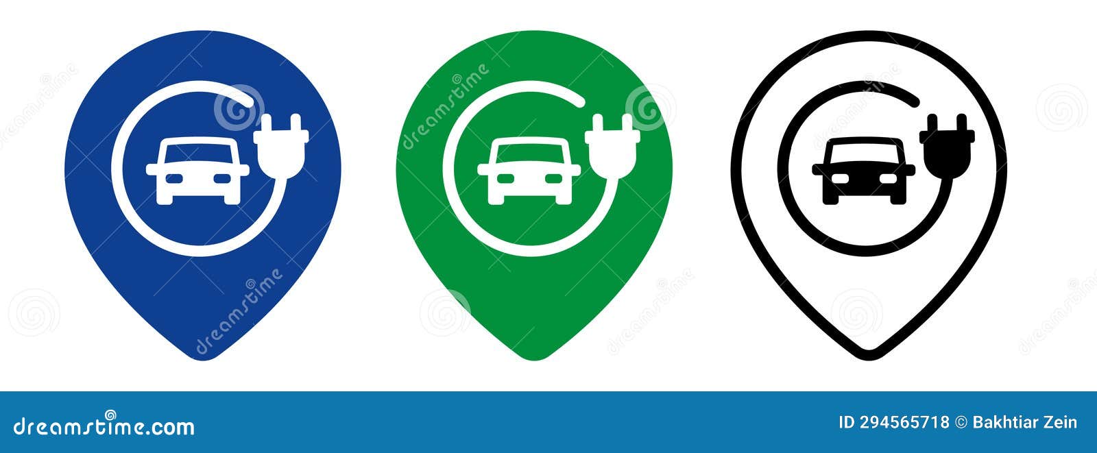 Car Charging Station Location Map Pointer Electric Vehicle EV Charger ...