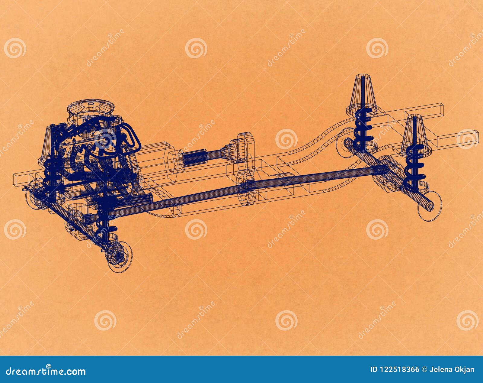 Car Engine Design Architect Blueprint Royalty-Free Stock Photo ...
