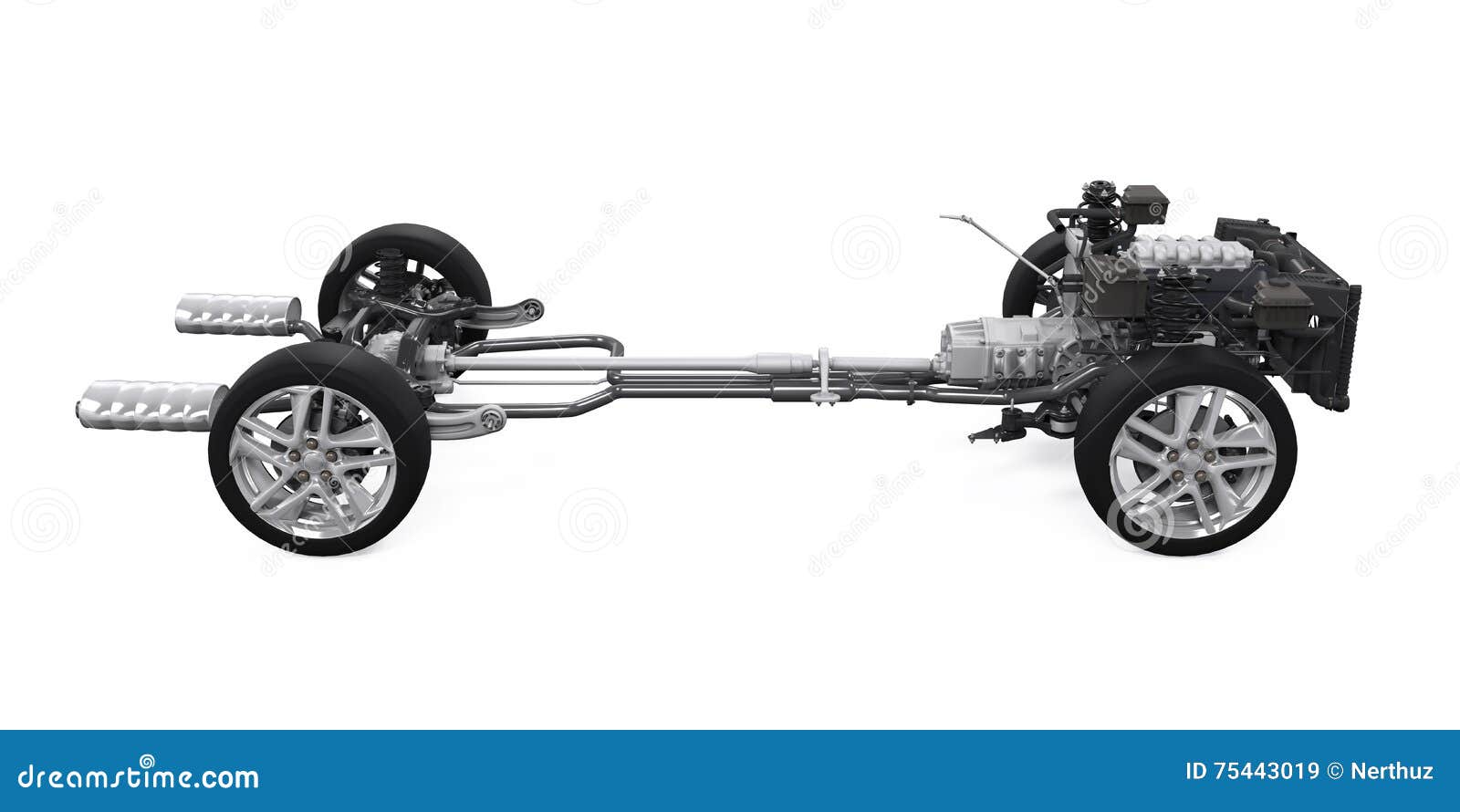 Car Chassis With Engine Royalty-Free Stock Photo | CartoonDealer.com ...