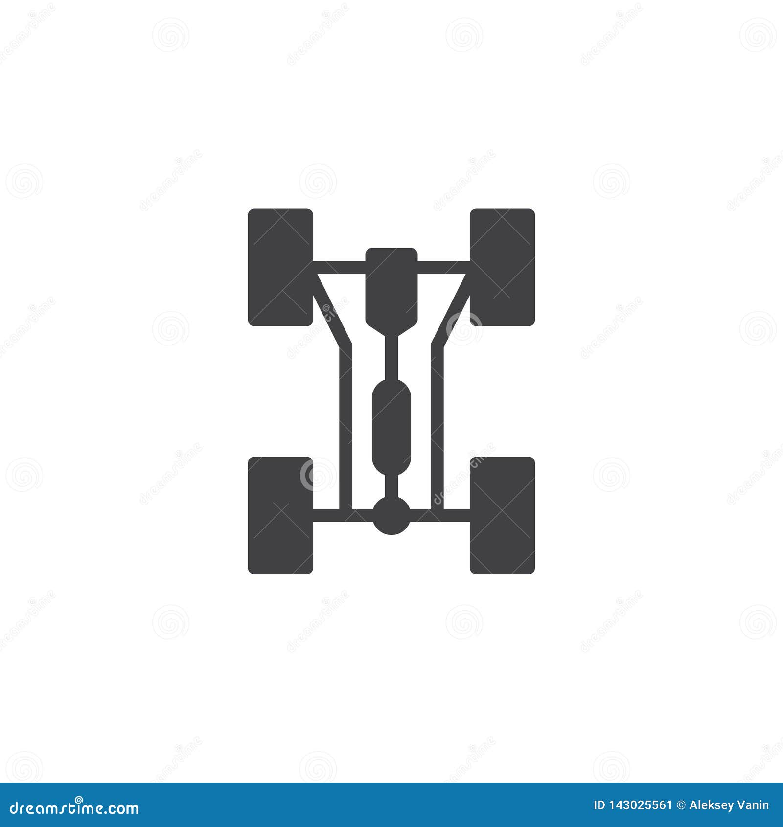 Car Chassis without Engine Vector Icon Stock Vector - Illustration of ...