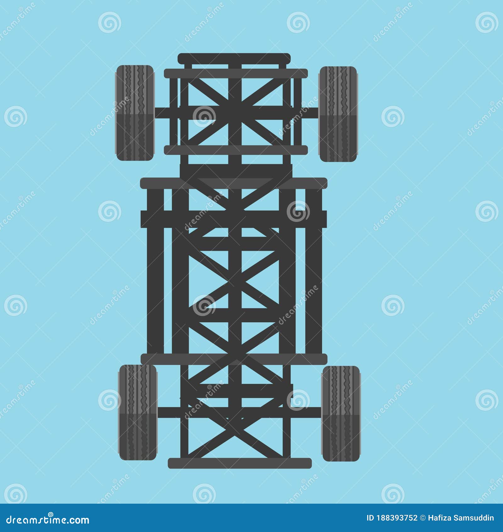 Car Chassis. Vector Illustration Decorative Design Stock Vector ...