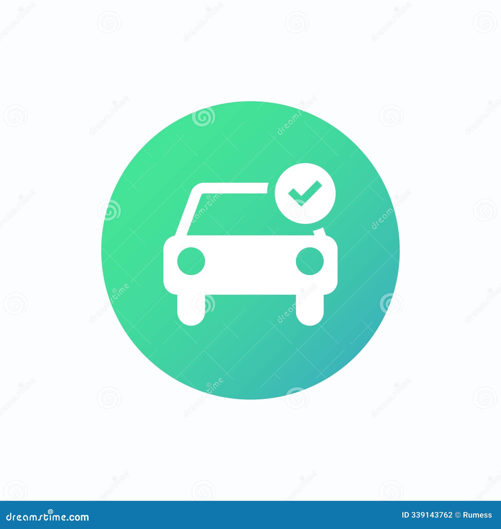 Car Check Mark Icon. Vector Illustration Stock Vector - Illustration of ...