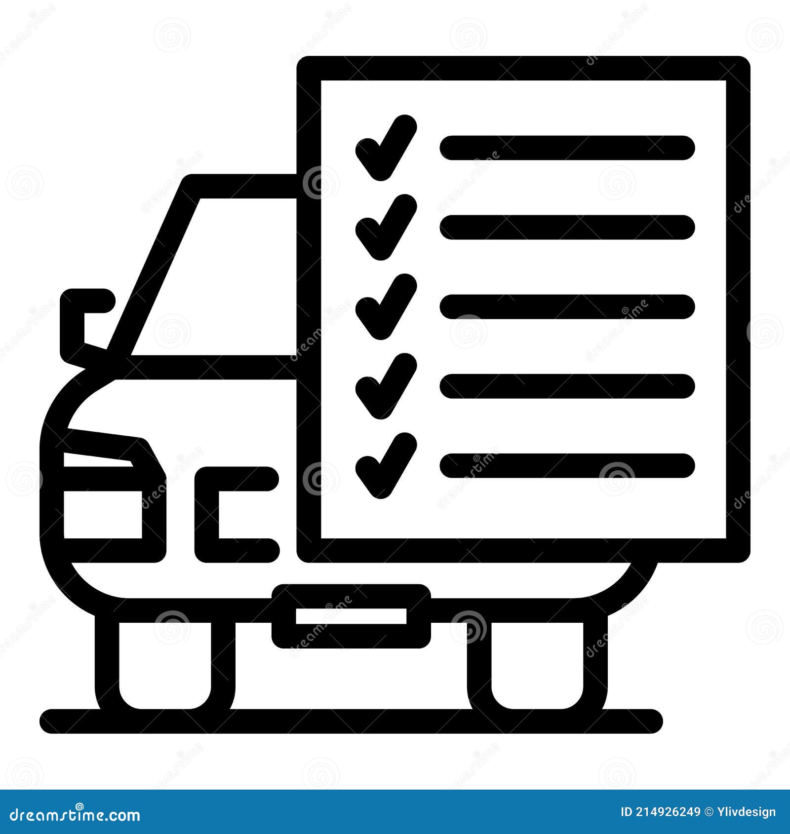 Car Checklist Icon, Outline Style Stock Vector - Illustration of icon ...