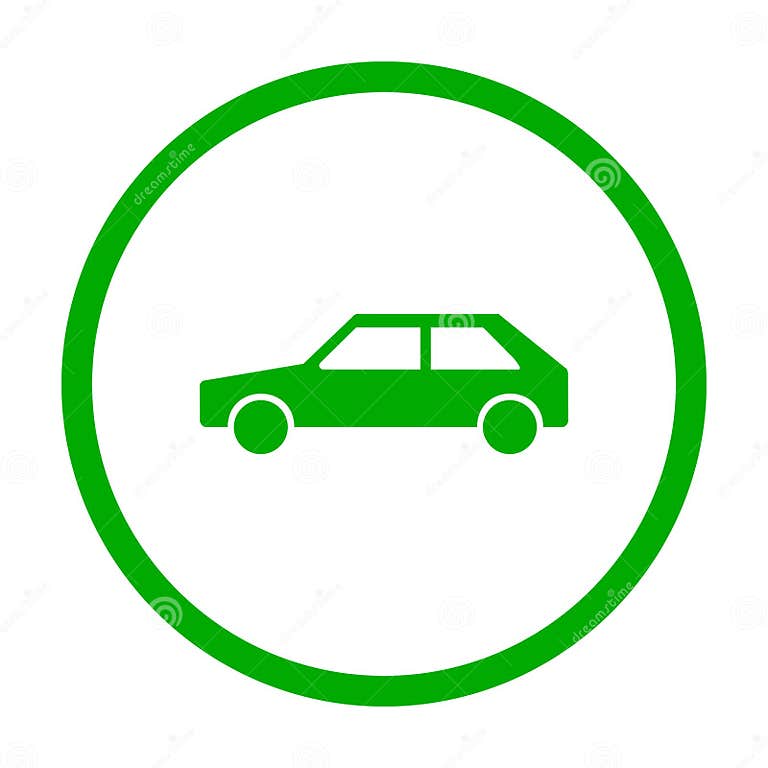 Car and circle stock vector. Illustration of mobility - 168981826