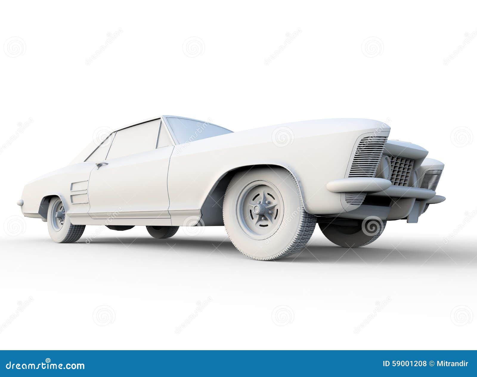 Car Clay Render stock illustration. Illustration of classic - 59001208