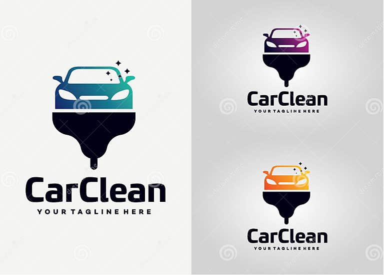 Car Clean Logo Design Template Stock Vector - Illustration of shower ...